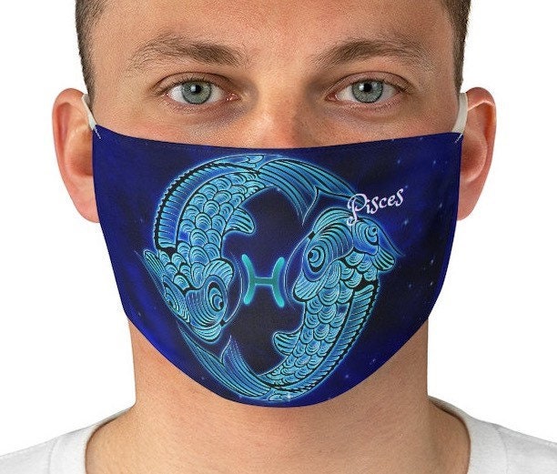 Pisces Face Mask Pisces Zodiac Pisces Gifts Pisces Mask | Etsy