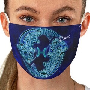 Pisces Face Mask Pisces Zodiac Pisces Gifts Pisces Mask | Etsy