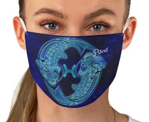 Pisces Face Mask Pisces Zodiac Pisces Gifts Pisces Mask | Etsy