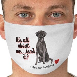 Black Labrador Face Mask Lab Mask Washable Face Mask | Etsy