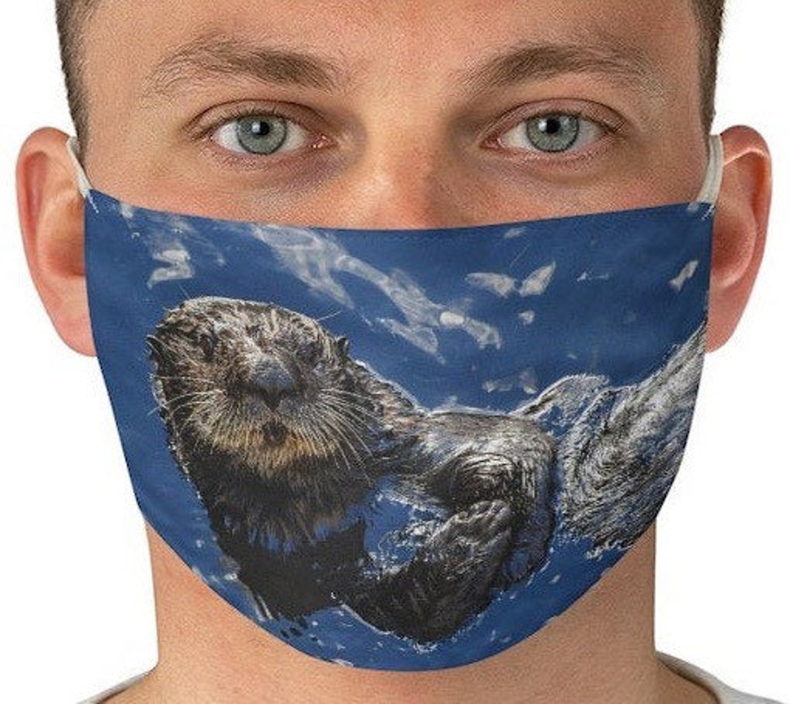 Otter Face Mask Sea Otter Mask Sea Otter Gifts Ocean Face | Etsy