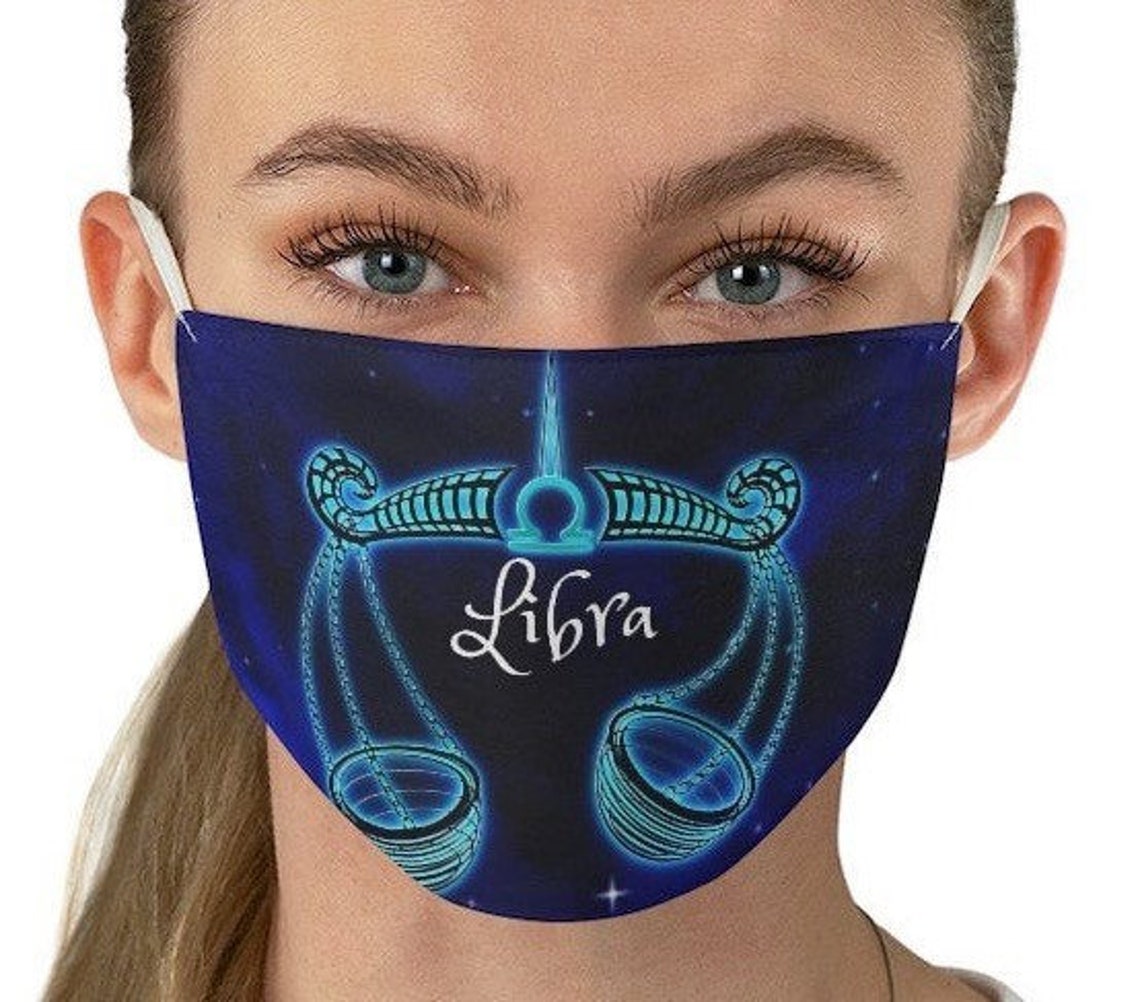 Libra Face Mask Libra Zodiac Libra Gifts Libra Mask Gift | Etsy