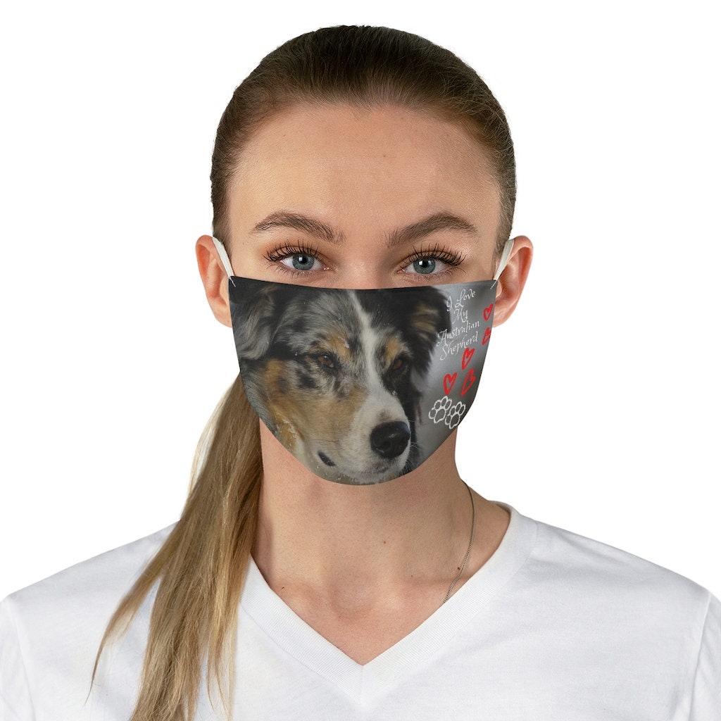 Australian Shepard Face Mask Aussie Australian Shepherd Face | Etsy