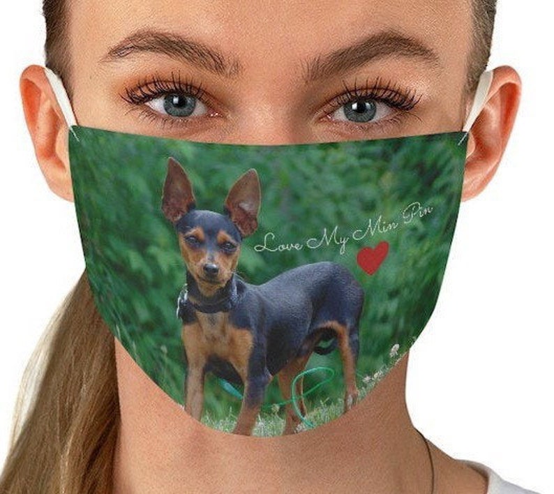Min Pin Face Mask Min Pin Dog Gifts Miniature Pinscher Min - Etsy