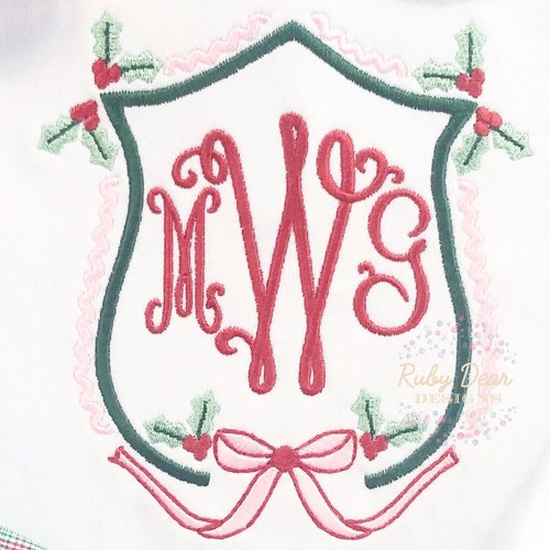 Apple Crest Machine Embroidery Design - Etsy