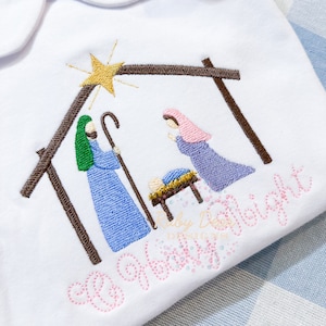 Nativity Fill and Satin Stitch Machine Embroidery Design - Etsy
