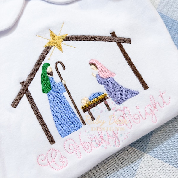 Nativity Embroidery - Etsy