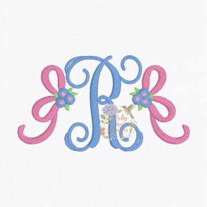 Side Bow Floral Machine Embroidery Design - Etsy