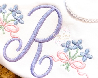 Easter Floral Bunny Satin Stitch Machine Embroidery Design - Etsy