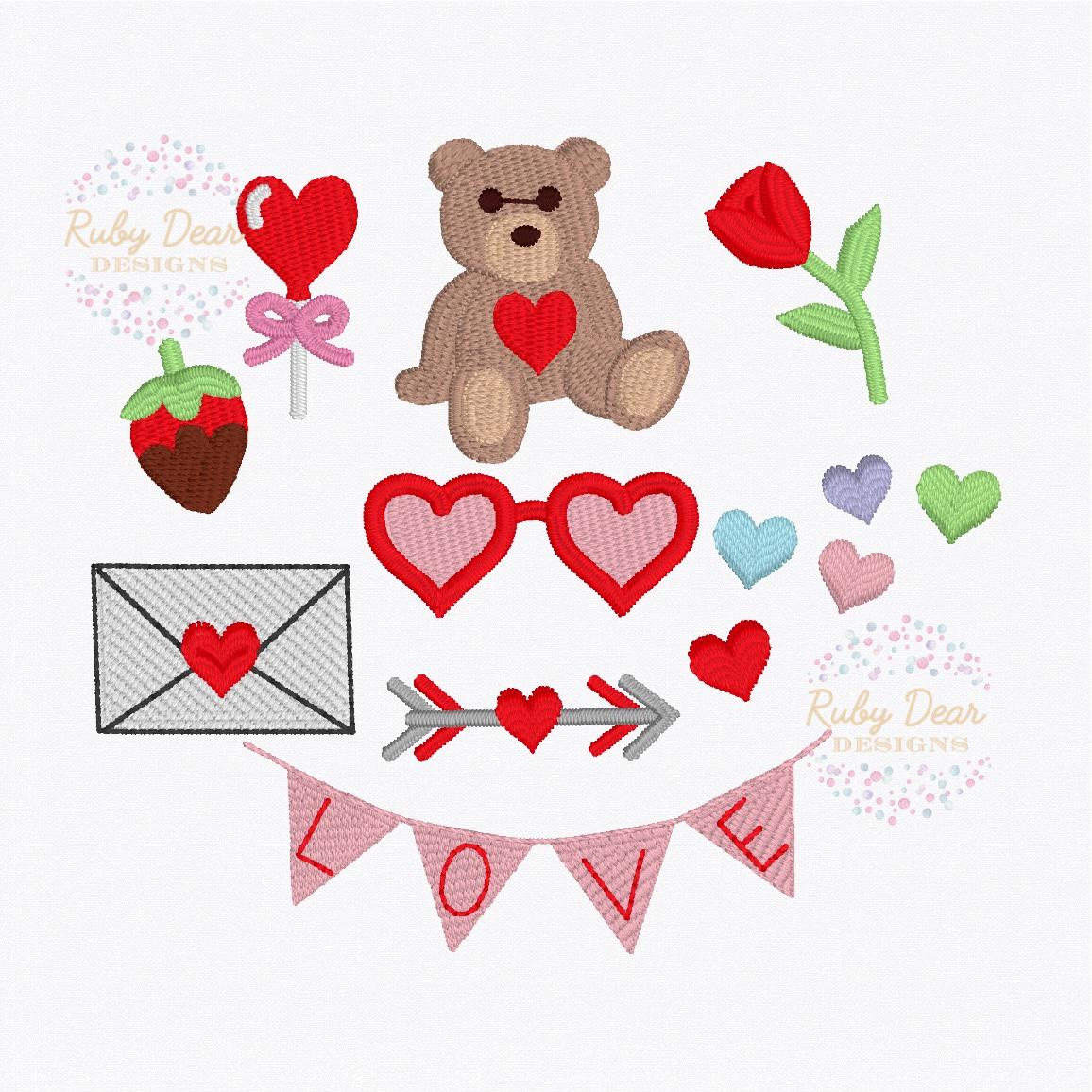 Build Your Own Valentines Minis Bundle of 9 Designs Satin Fill and Bean ...