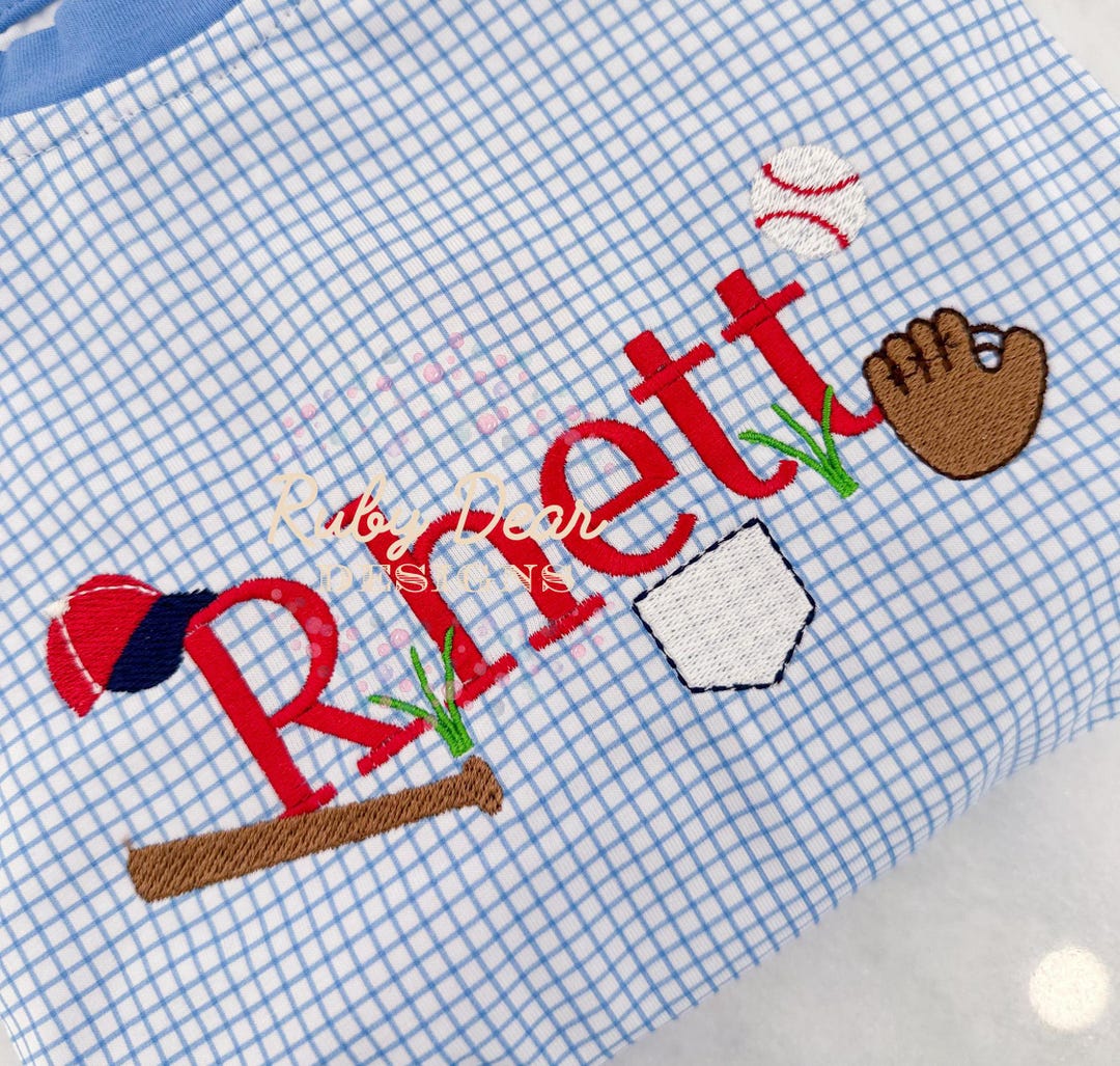 Build Your Own Baseball Mini Set of 6 Fill Stitch Machine Embroidery ...