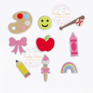 Build Your Own Back to School Notebook and "stickers" Appliqué Satin ...