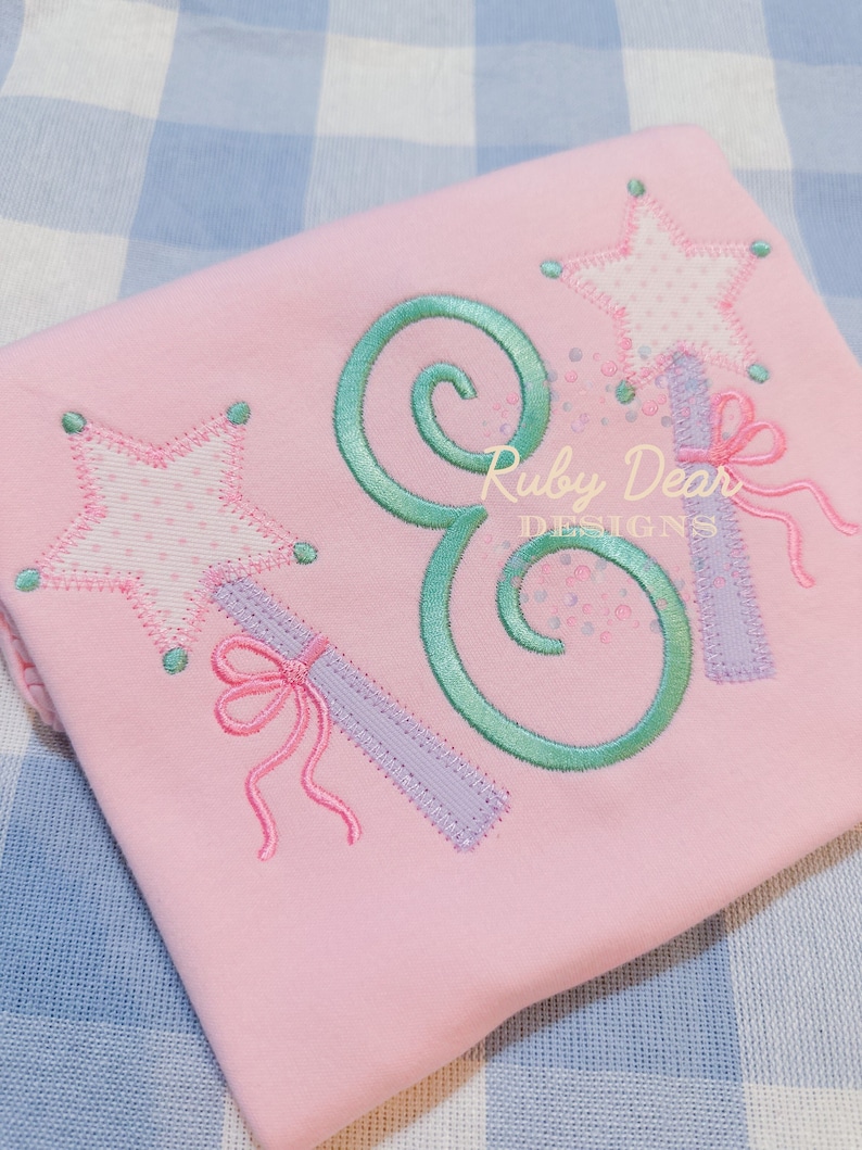 Princess Wand Applique Machine Embroidery Design - Etsy