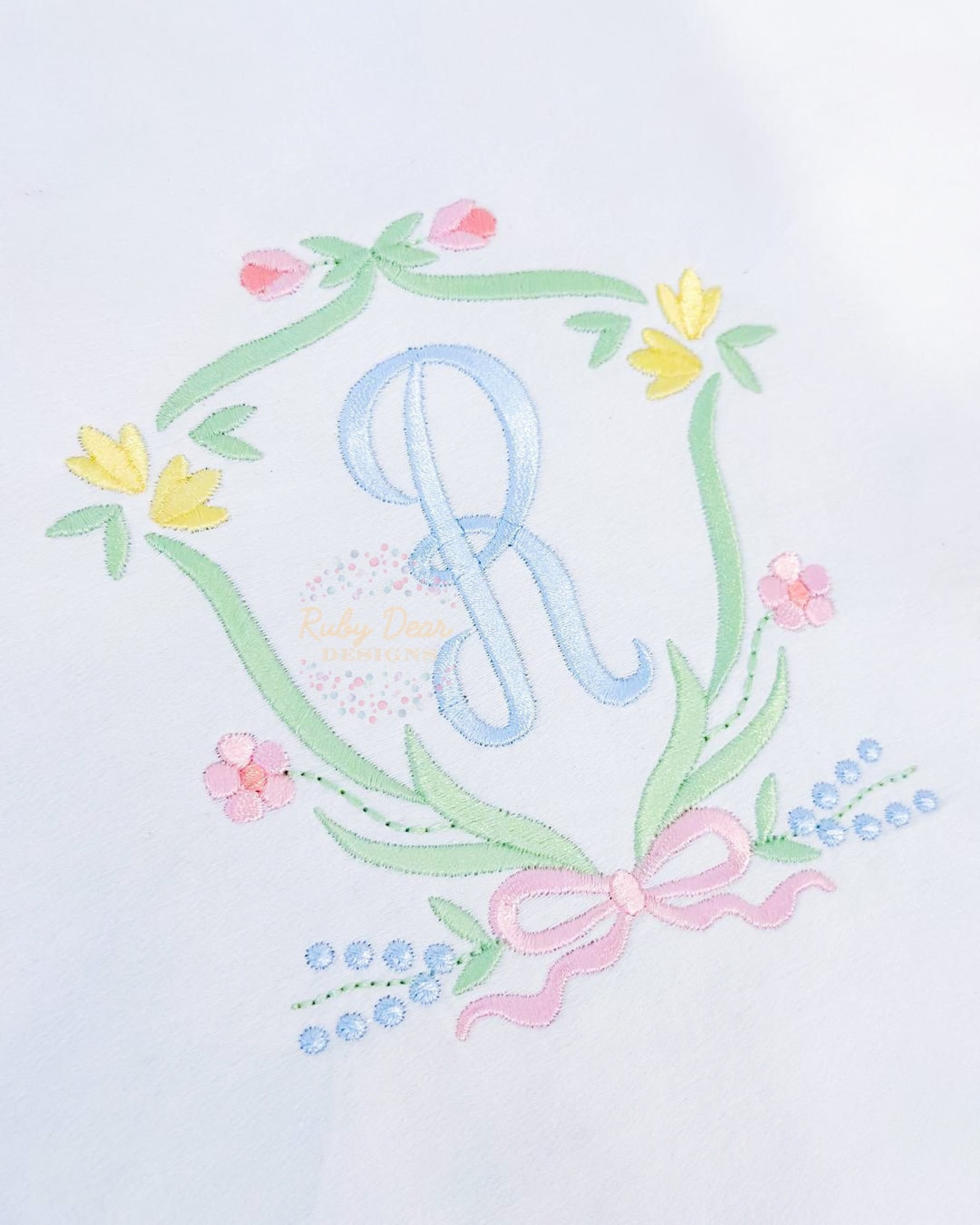 Wildflower Crest Machine Embroidery Design - Etsy