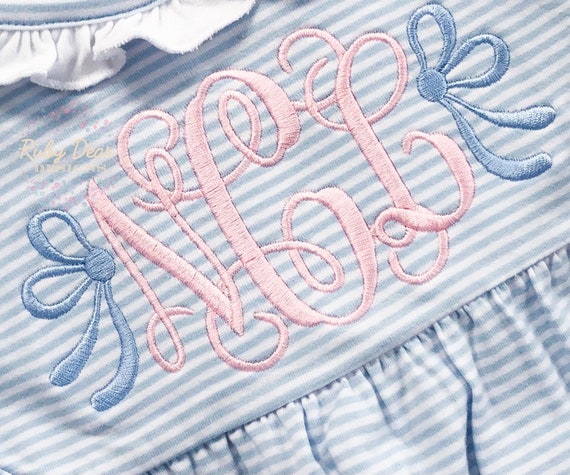 Wendy Side Bow Machine Embroidery Design - Etsy