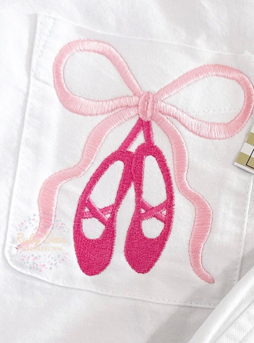 Ballet Bow Machine Embroidery Design - Etsy
