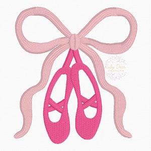 Ballet Bow Machine Embroidery Design - Etsy