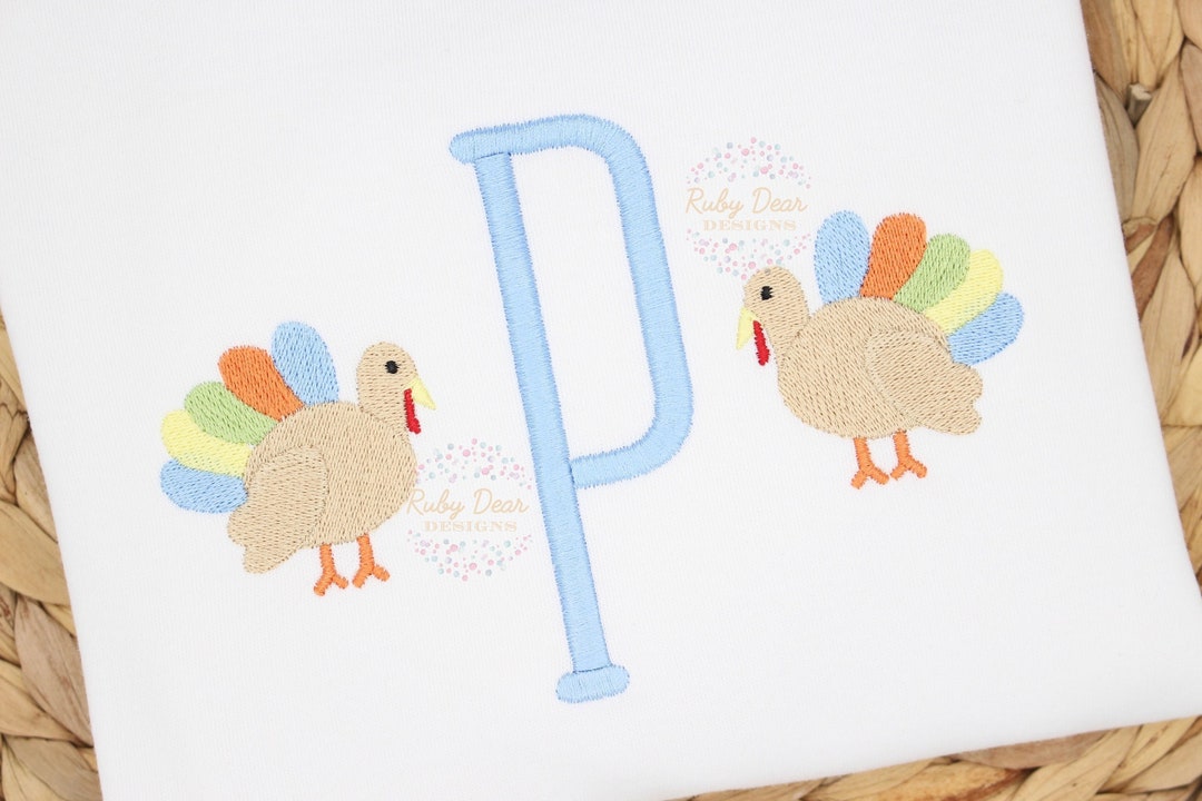 Turkey Single Mini Fill and Satin Stitch Machine Embroidery Design - Etsy