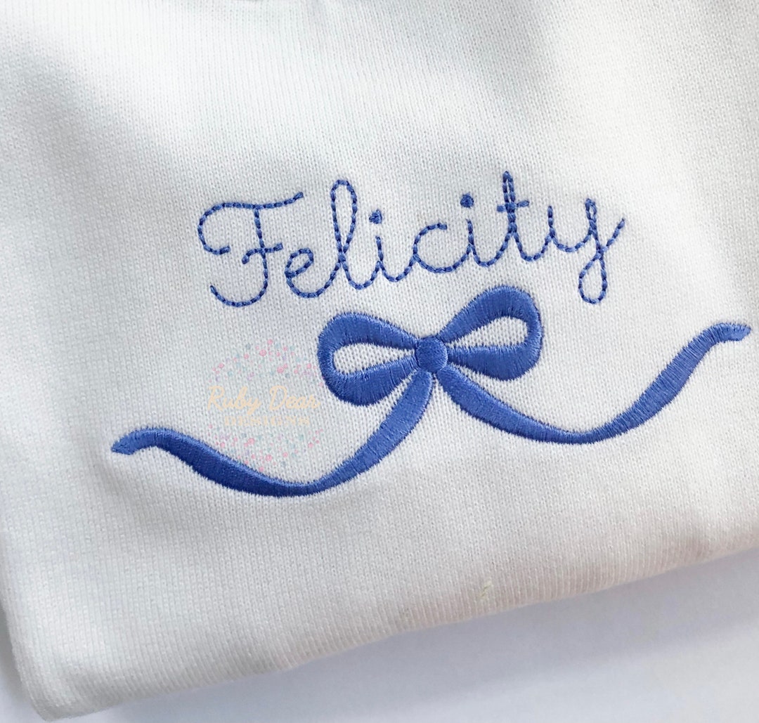 Sally Satin Bow Machine Embroidery Design - Etsy