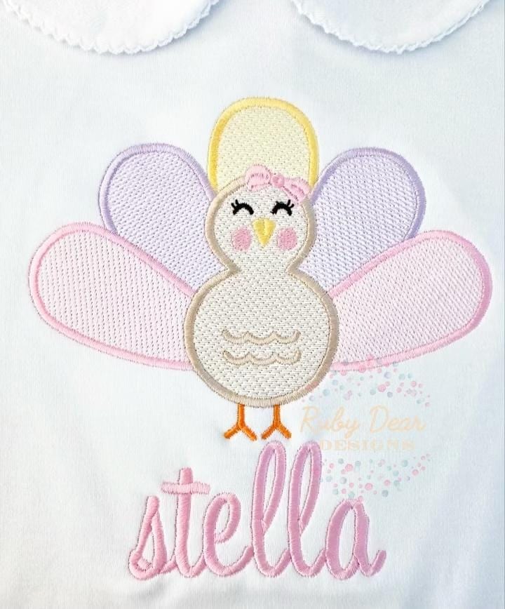 Turkey Girl Sketch With Satin Outline Stitch Machine Embroidery Design ...