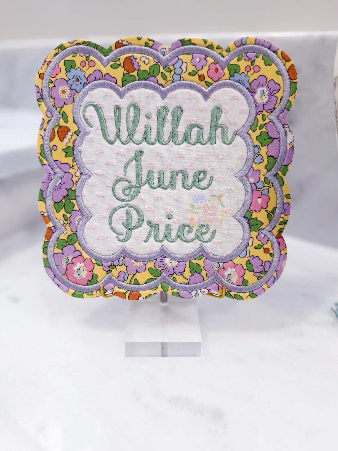 In the Hoop Double Scallop Frame Satin Stitch Machine Embroidery Design ...