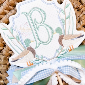 Mallard Duck Crest With Reeds and Branches Small Sizes Machine ...