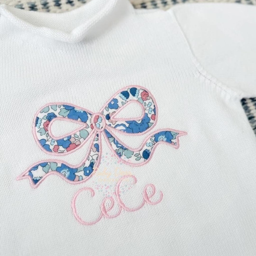 Classic Bow Appliqué Machine Embroidery Design - Etsy