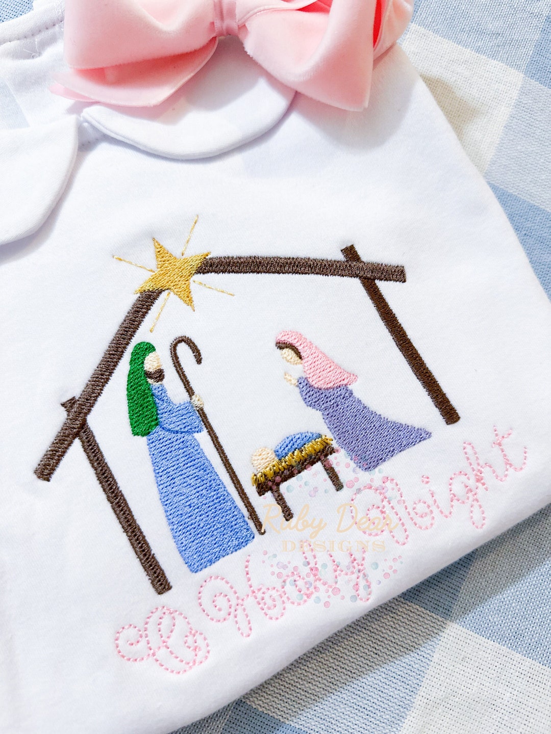 Nativity Fill and Satin Stitch Machine Embroidery Design - Etsy