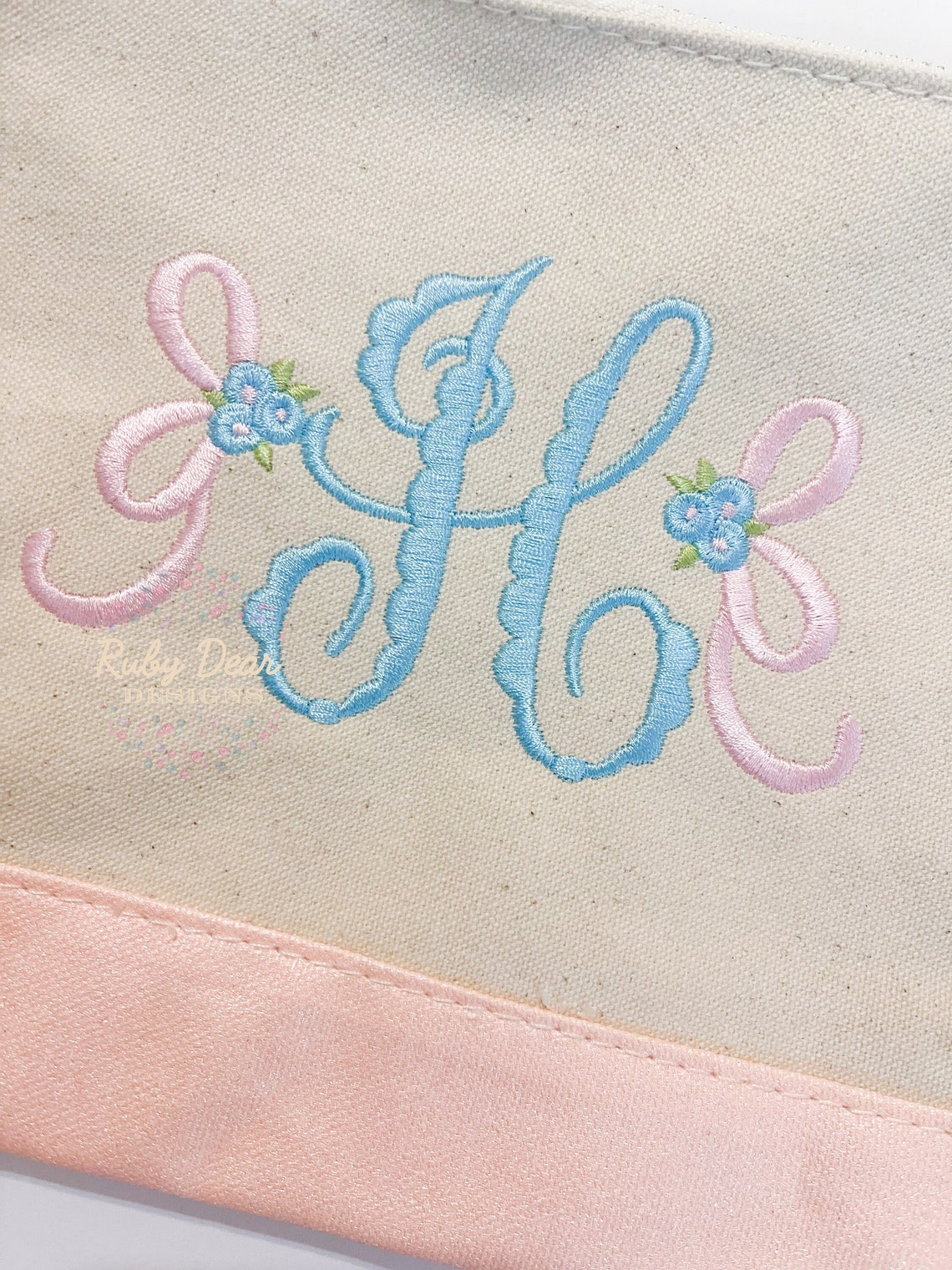 Side Bow Floral Machine Embroidery Design - Etsy