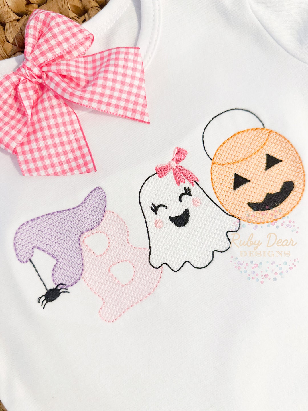 BOO Girl Sketch Stitch Machine Embroidery Design - Etsy