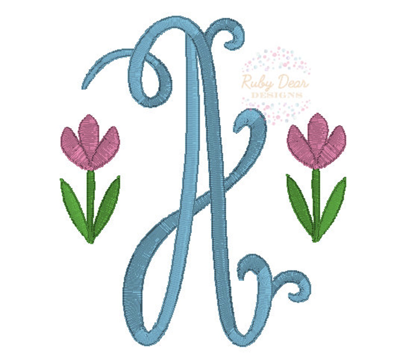 Mini Satin Stitch Tulip Machine Embroidery Design - Etsy