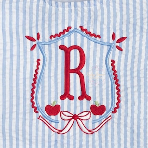 Apple Crest Machine Embroidery Design - Etsy