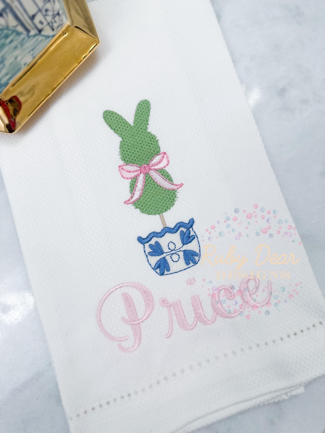 Bunny Easter Spring Chinoiserie Topiary Machine Embroidery Design - Etsy