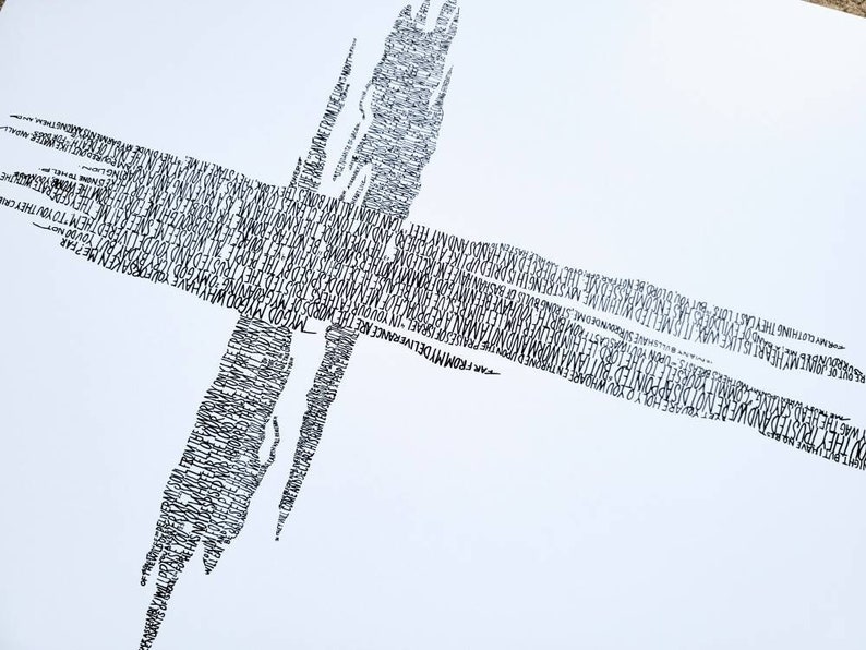 Psalm 22 the Cross Christian Word Art Scripture Bible - Etsy