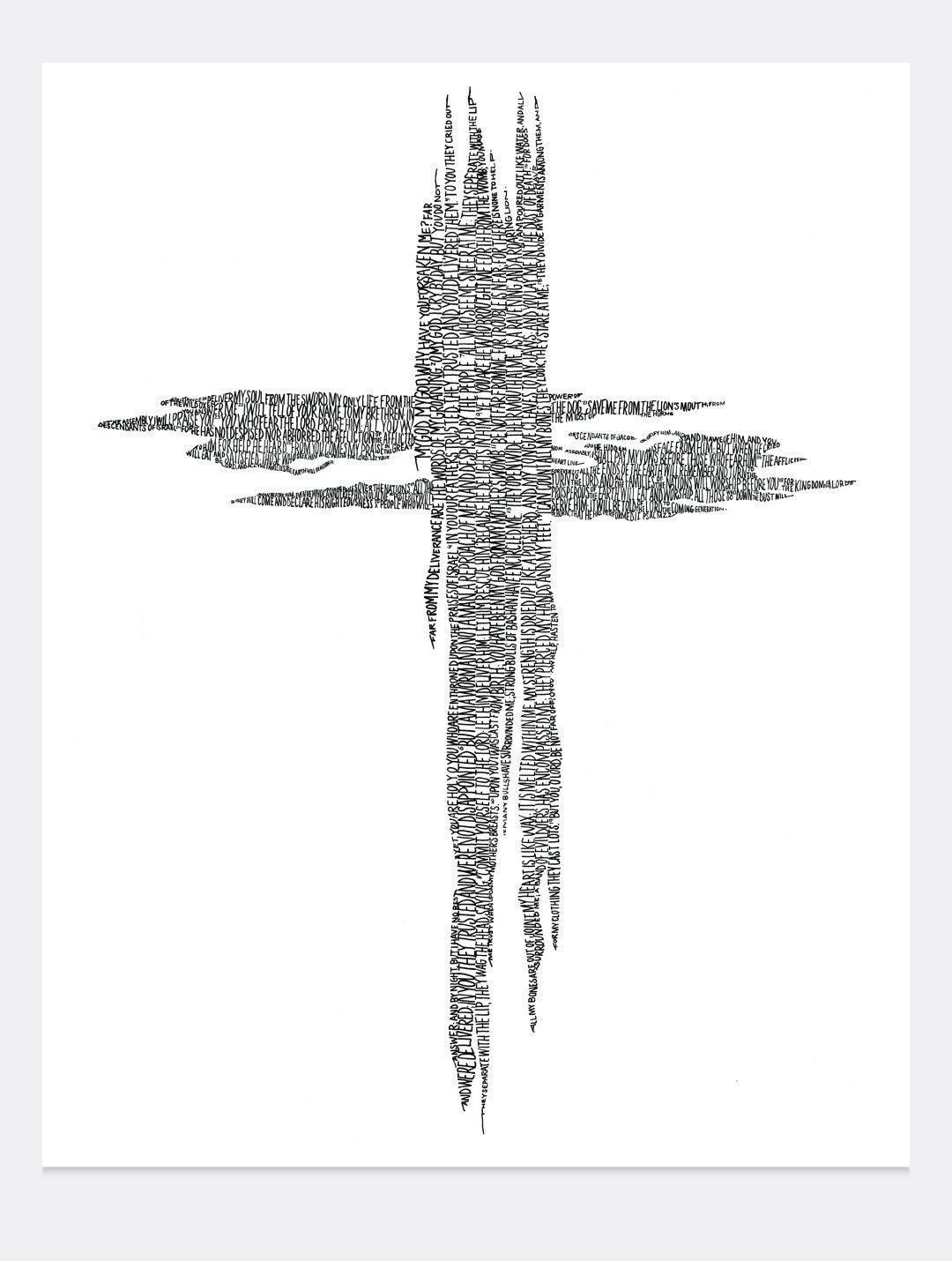 METAL Print of Psalm 22 the Cross- Christian Word Art--names of Jesus ...