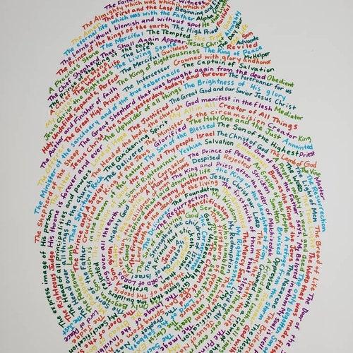 Names of God Scripture Art Download Scripture Word Art King - Etsy