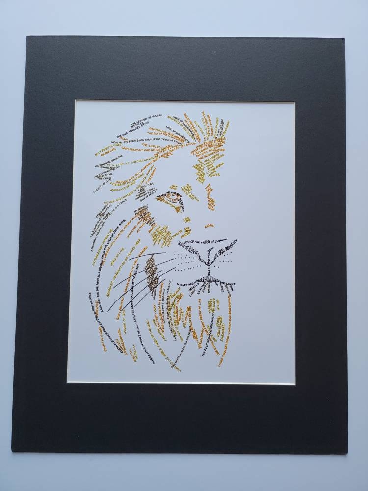 Lion of Judah Word Art Printnames of God Christian Scripture | Etsy Canada