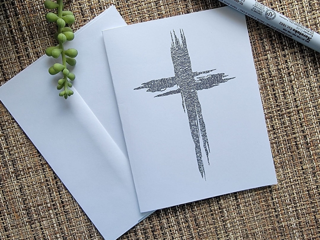 Psalm 22--the Cross Word Art Blank Greeting Cards--christian--bible ...