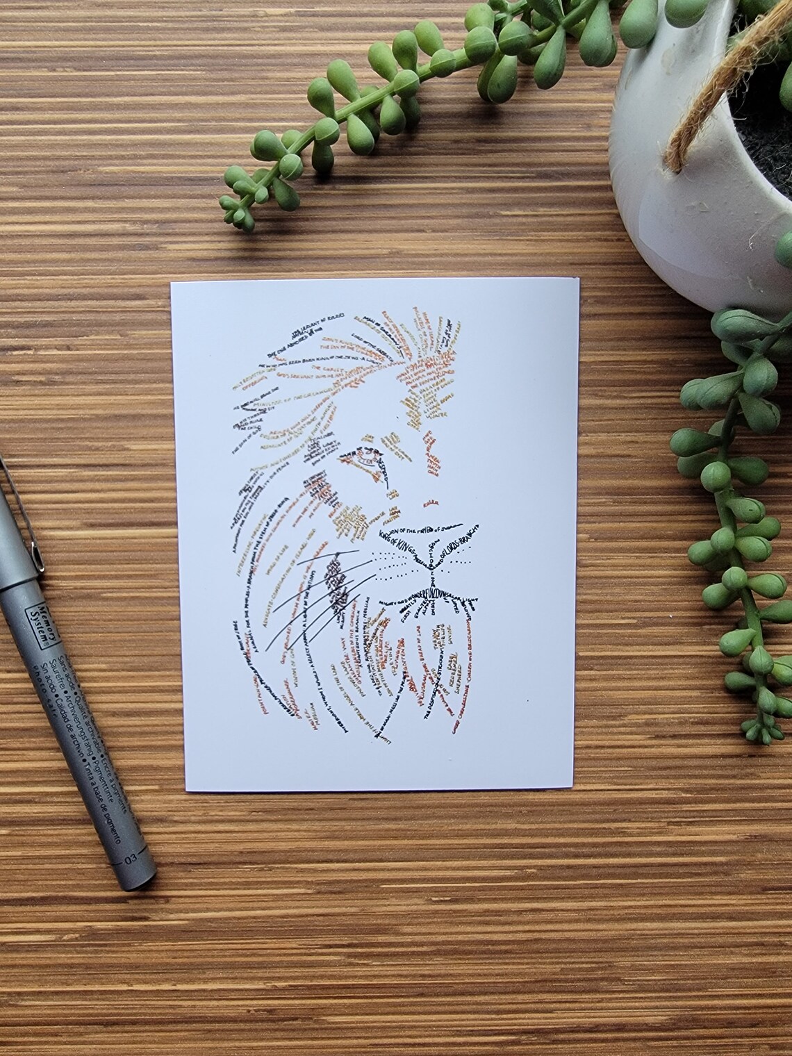 Lion of Judah Word Art Print--names of God Jesus Christian Scripture ...