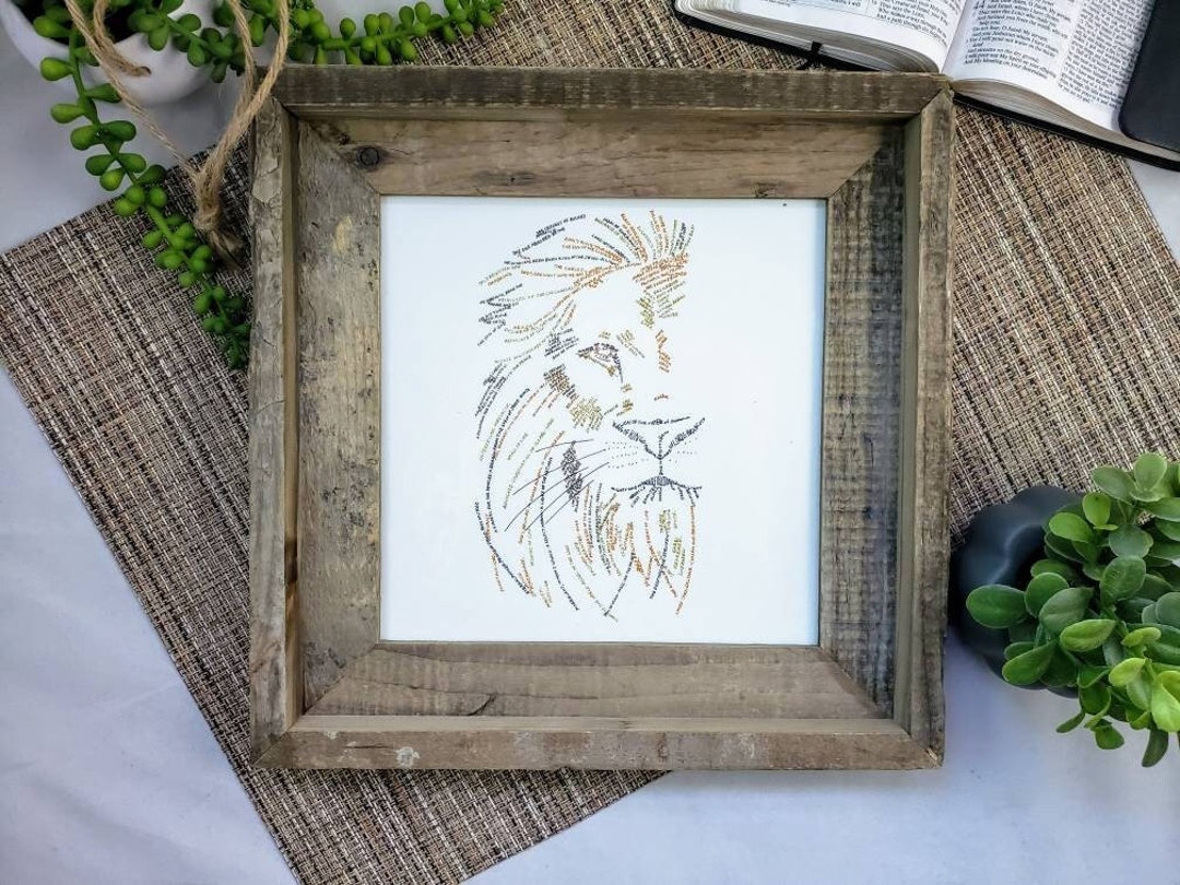 Lion of Judah Word Art Print--8"x8"--christian Wall Art--scripture ...