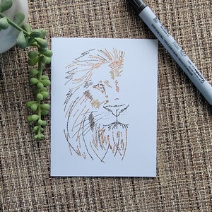Lion of Judah Word Art Greeting Cards - Names of Jesus - Etsy