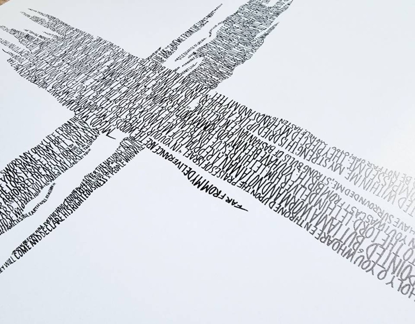 Psalm 22 - the Cross - Christian Word Art - Scripture- Bible Verse Wall ...