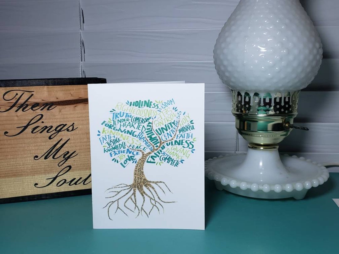 A Tree Firmly Planted Word Art Greeting Cards--4.25"x5.5" - Etsy