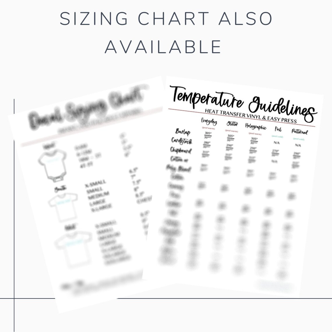 Heat Press Temperatures Cricut Easy Press Settings Chart Pdf | Etsy Canada