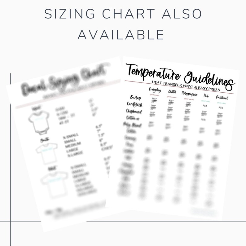 Heat Press Temperatures Cricut Easy Press Settings Chart Pdf | Etsy Canada