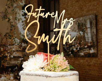 Bridal Shower Cake Topper Future Mrs Cake Topper Bridal Shower Decor ...