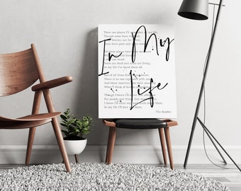 In My Life Poster | Etsy