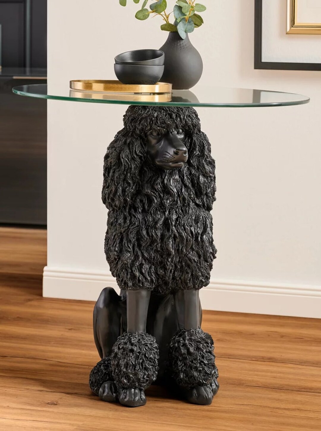 Beautiful Dog Poodle Table in Black. the Perfect Decoration for Your ...