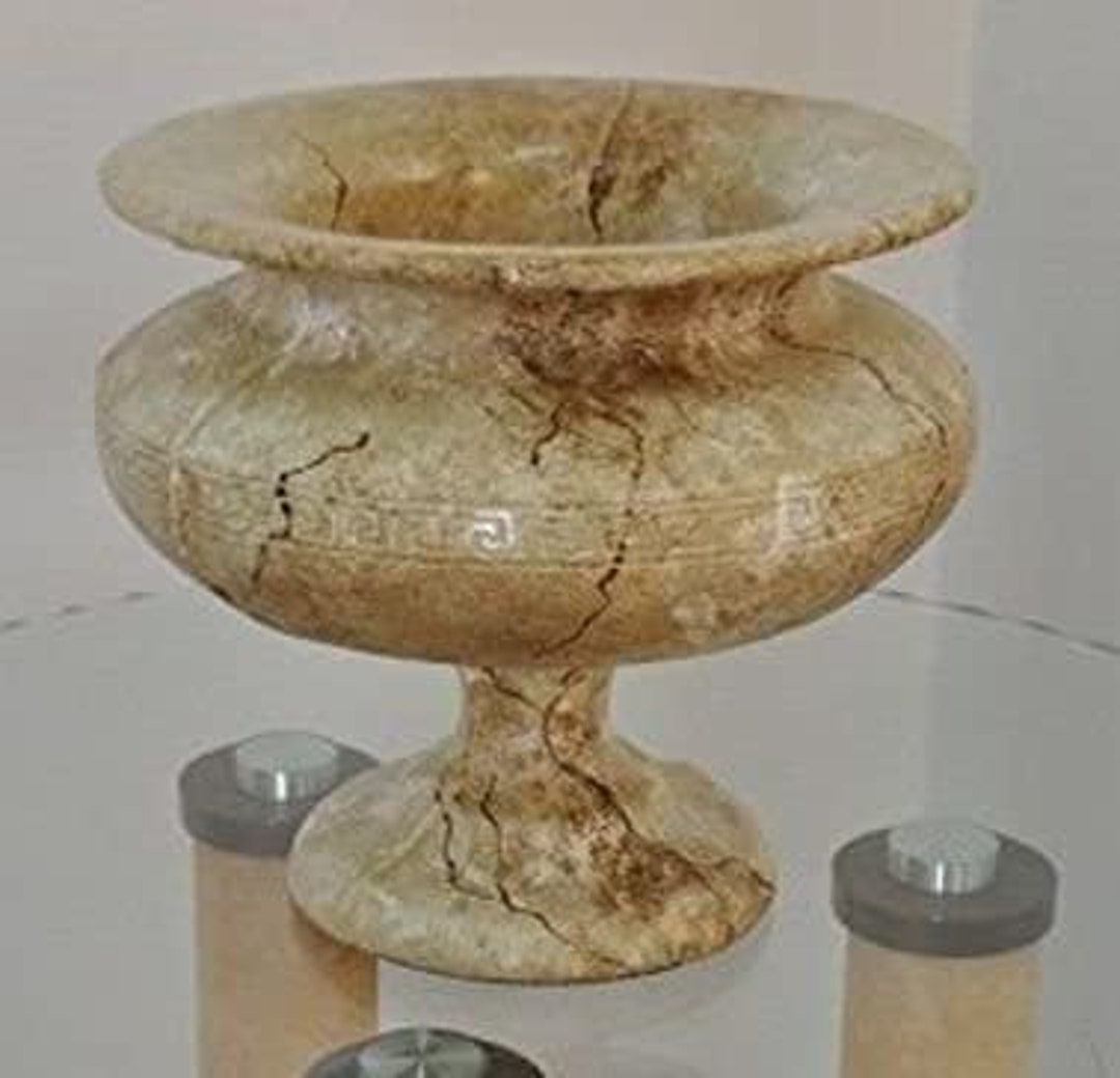 Beautiful Greek Pattern Marble Effect Vase Unique Decoration - Etsy