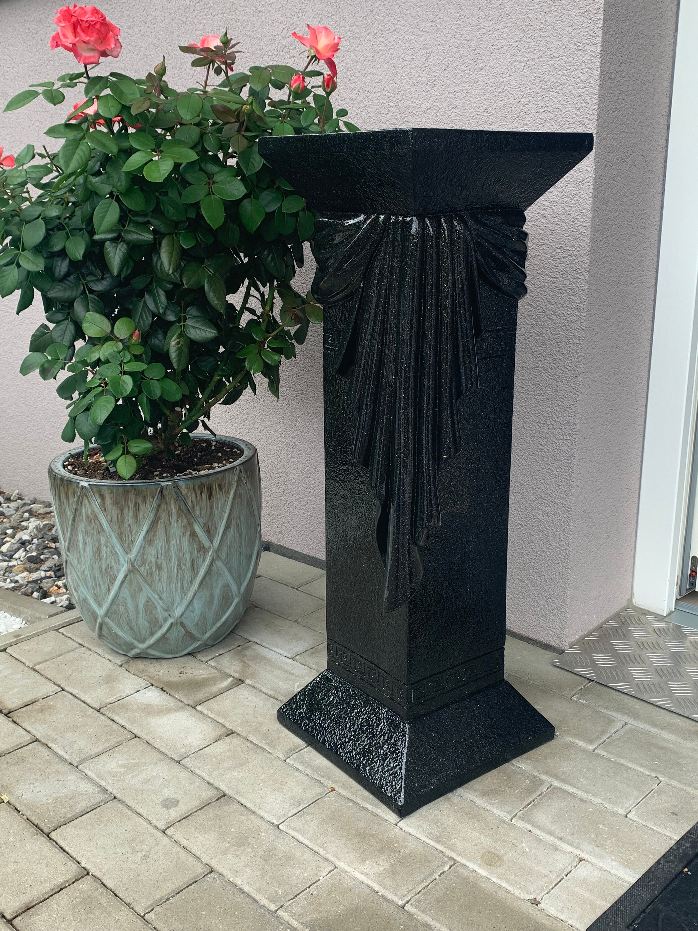 Pillar Column Hand Made and Hand Painted in Europe Silver - Etsy